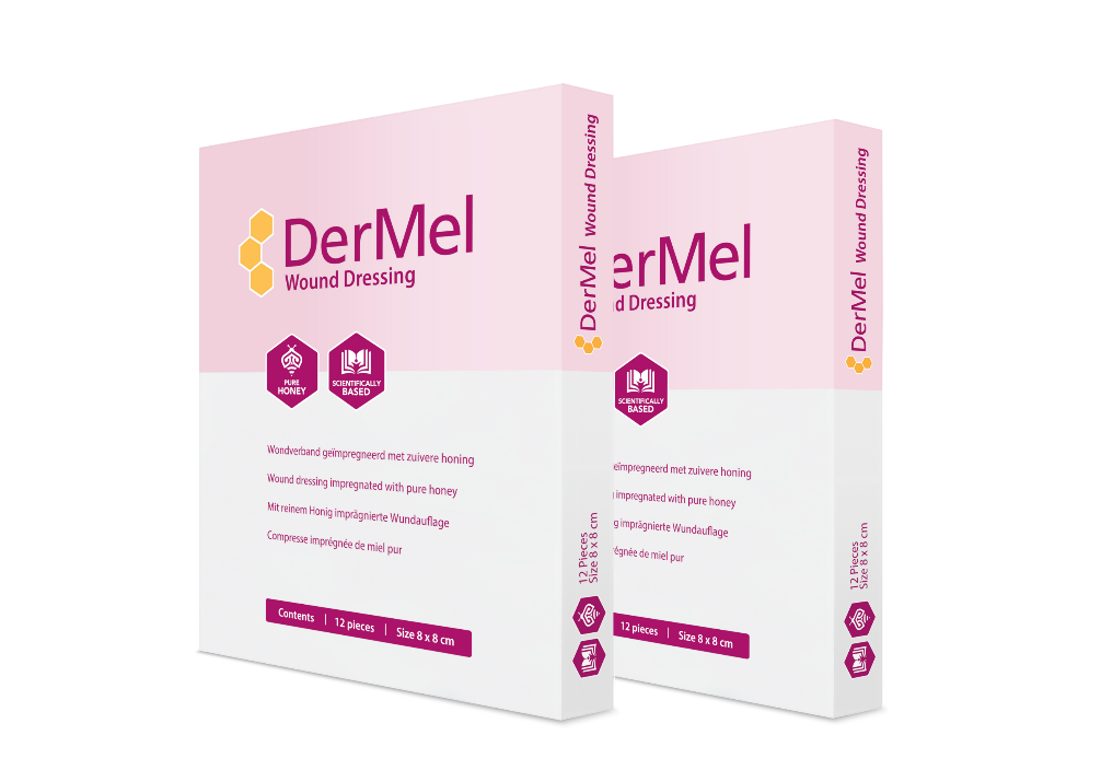 DerMel Wound Dressing | Gạc lưới vô trùng Polyacetate tẩm 100% mật ong ...